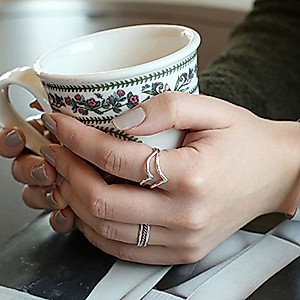 SILBERTALE 925 Sterling Silver Stacking Minimalist Midi Above Knuckle Pinky Finger Rings Bands 3pcs Set Size 2.5