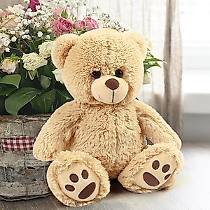 LotFancy Teddy Bear Stuffed Animal, 12 inch Brown Teddy Bear Plush Toy, Valentines Day Gifts for Girlfriend, Birthday for Kids