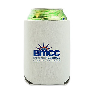 Borough of Manhattan Community College Secondary Logo Can Cooler - Drink Sleeve Hugger Collapsible Insulator - Beverage Insulated Holder