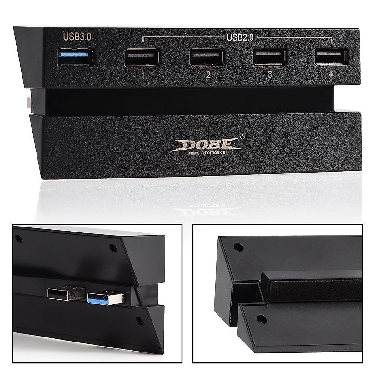 FOSA High Speed 5-Port USB Hub 2.0 & 3.0 Expansion Hub Controller Adapter for PS4 Game Console