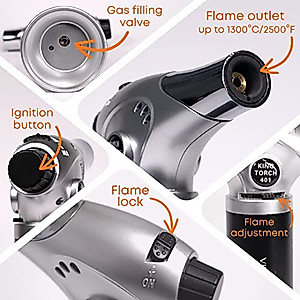 VibeOak Cocktail Smoker Kit with Torch 4 Flavors Wood Chips Bourbon - Cocktail Smoker Drink Whiskey Gift for a Friend - Easy to Use Drink Smoker Old Fashioned Cocktail Kit (Without Butane) (Black)