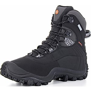 XPETI Men’s Thermator Mid-Rise Waterproof Hiking Boot Insulated Non-Slip Black 9