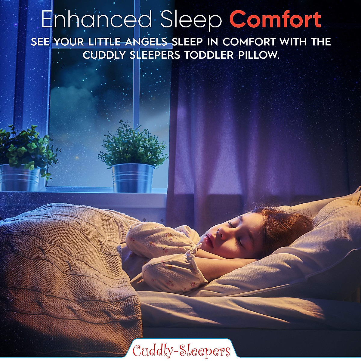 Digital Decor Toddler Pillow - 100% Cotton Outer Fabric - Made in USA Baby Pillow Perfect for Sleeping in Daycare Preschool, Portable Travel Pillow for Neck Head and Spine - 13"x18"