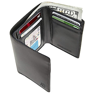Access Denied Vegan Leather Trifold Wallets For Men - Cruelty Free Non Leather Mens Wallet With ID Window Holiday Gifts For Men