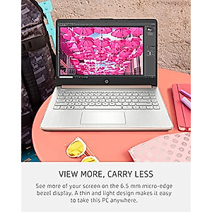 HP 14 Laptop, Intel Celeron N4020, 4 GB RAM, 64 GB Storage, 14-inch Micro-Edge HD Display, Windows 10 Home, Rose Gold (Renewed)