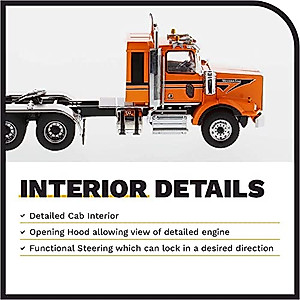 Diecast Masters Western Star 4900 SB Sleeper Tandem Tractor | Real Truck Specifications | 1:50 Scale Model Semi Trucks | Diecast Model by Diecast Masters 71063