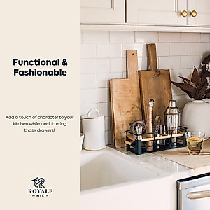 Mixology Bartender Kit with Stand | Home Bar Set with 25 Cocktail Recipes for Drink Mixing | Ideal Bartending Kit for Housewarming Gift | Premium Martini Cocktail Shaker Set with Bar Tools Accessories