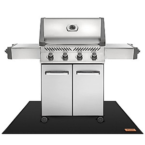 WLEAFJ Under Grill Mat, Fire Pit Mat Fireproof Mat, 36 x 48 inches Grill Mats for Outdoor Grill Deck Protector, BBQ Mat for Under BBQ, Perfect for Charcoal Grills, Gas Grills, Oil Fryers and Smokers