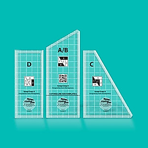 Creative Grids Scrap Crazy Templates Quilt Ruler - CGRMT4
