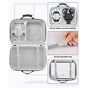 Glamgen Carrying Case for PS5 Travel Case for Playstation 5 Console PS5 Games Gaming Headset Console Dock and Accessory Organizer