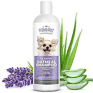 Mighty Petz 2-in-1 Oatmeal Dog Shampoo and Conditioner – Dog Shampoo Sensitive Skin for Dog's Itchy Dry Skin with Soothing Aloe Vera + Baking Soda + pH Balanced. Get Smelly Dogs Coat Fresh, 16 oz