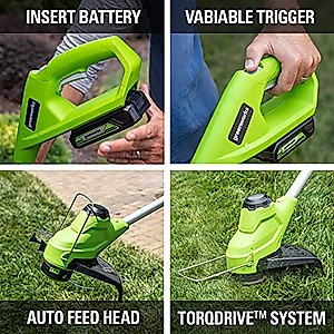Greenworks 24V 10" Cordless TORQDRIVE™ String Trimmer, Tool Only