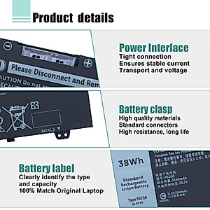 BOWEIRUI F62G0 Battery Compatible with DELL Inspiron 13 7000 Inspiron 13 5370 7370 7373 7380 7386 Series Laptop
