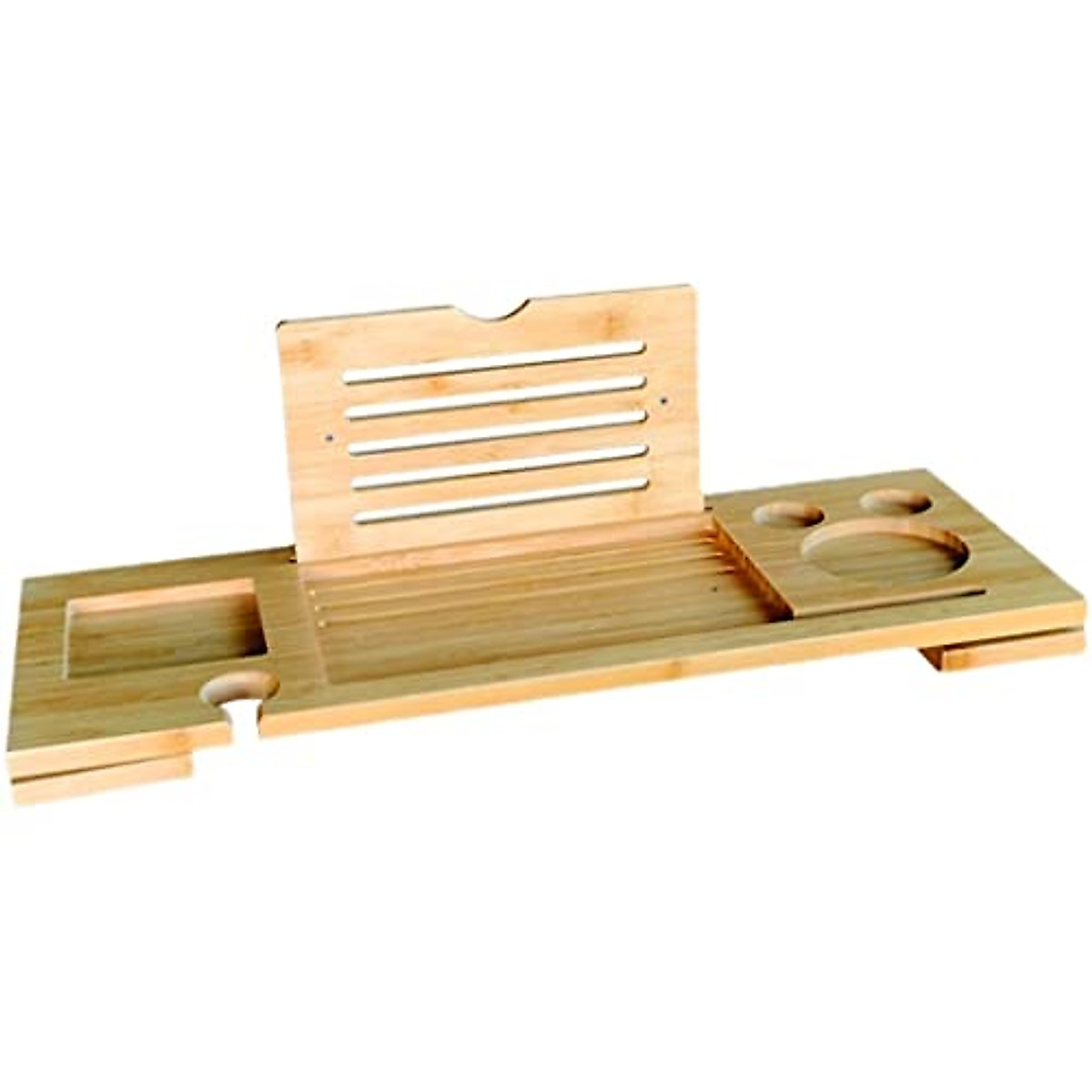 YEBDD Extendable Bathtub Tray Shower Wine Glass Book Holder Bath Shelf Caddy Bathtub Storage Rack Bathroom Accessories