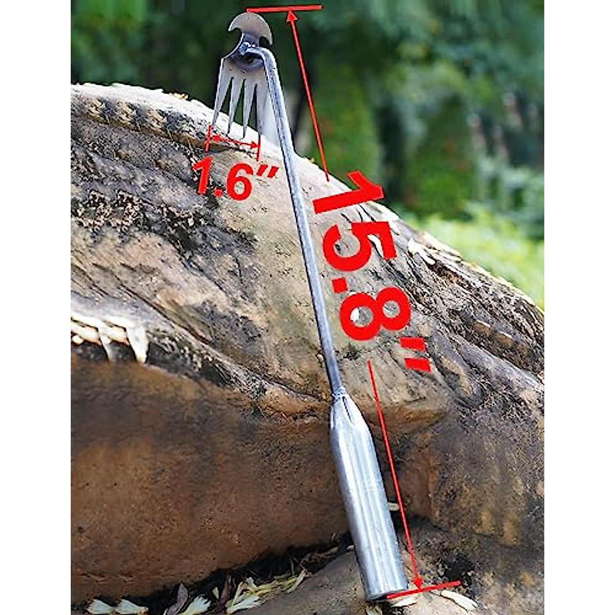 New Weeding Artifact Uprooting Weeding Tool, 16" Weed Puller, 4 Teeth Manganese Steel Forged Hand Weeder, Dual Purpose Hand Remover for Garden Yard Farm Weed Removal for Garden Yard Farm Weed Removal