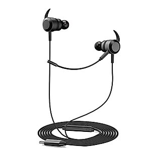 targeal USB C Wired Ear Buds - High Fidelity Stereo Studio in-Ear Headphones with Mic - Noise Cancelling Microphone - Integrated Mute and Volume Control
