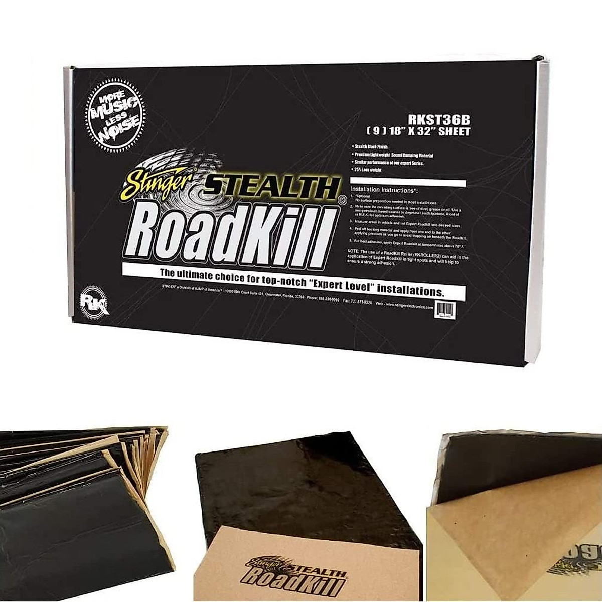 Stinger RKST36B Roadkill Stealth Series Sound Damping Material Bulk Pack