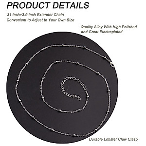 Vegolita 9Pcs Waist Belly Chain for Women Boho Multilayer Beach Bikini Body Chain Summer Adjustable Body Jewelry S