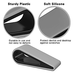 MoKo Universal Laptop/Computer Keyboard Stands,[4 Pack] Anti-Slip Silicone Tilting Wedge Riser Stable Kickstand,Ultra Compact Ventilated Tablet Stand Portable Elevation Feet for Notebook Keyboard-Gray