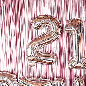 Restaurantware Balloonify 16 Inch Number Balloon 1 Digital Party Balloon - Number 2 Self-Sealing Silver Foil Mylar Balloon Hanging Film Decoration For Birthday Wedding Or Graduation