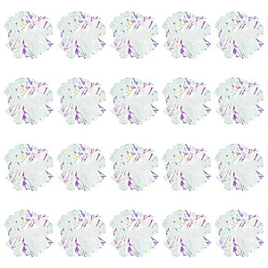 AUEAR, 20 Pack Dye Free Crinkle Balls 2" Mylar Crinkle Balls Sounds Shiny Kitty Glitter Balls for Cats