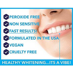 Vibe Teeth Whitening Pens, Healthy, Peroxide Free 4 Pack, Non-Toxic Fast Results, 3ml per pen, Vegan, Painless, teeth whitening kit for sensitive teeth, Travel Sized, Easy to Use, Organic Mint Flavor