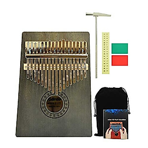 Kalimba Thumb Piano 17 Keys with Mahogany Portable African Mbira Gift for Kids Adult (Style2)