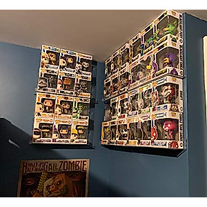 Cq acrylic 4 Pack Clear Acrylic Floating Wall Ledge Shelf,15" Invisible Wall Mounted Nursery Kids Floating Bookshelf for Kids Room,U Modern Picture Ledge Display Toy Storage Wall Shelf,Clear