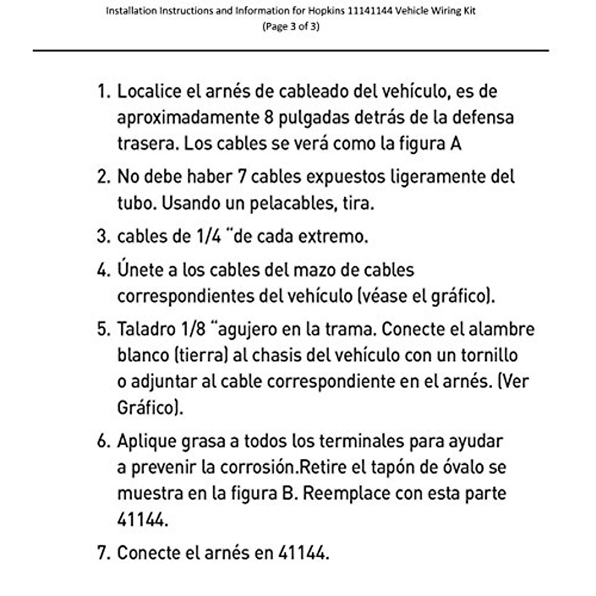 Hopkins Towing Solutions 41144 Vehicle Wiring Kit