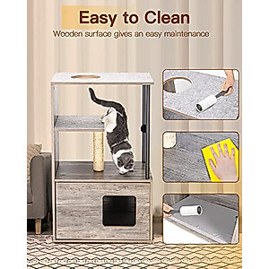 Self Cleaning Cat Litter Box, Automatic Litter Box Wi-Fi Enabled Smart Robort with 24H App Remote Control, Low Noise, Odor Removal, 78L Large Space for Multiple Cats