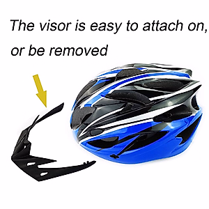UPANBIKE Adult Bike Helmet Mens Bike Helmet Riding Helmet One-Piece Adjustable Womens Bike Helmet Head Safety Protection for Mountain Bike Road Bike(Blue+Black)