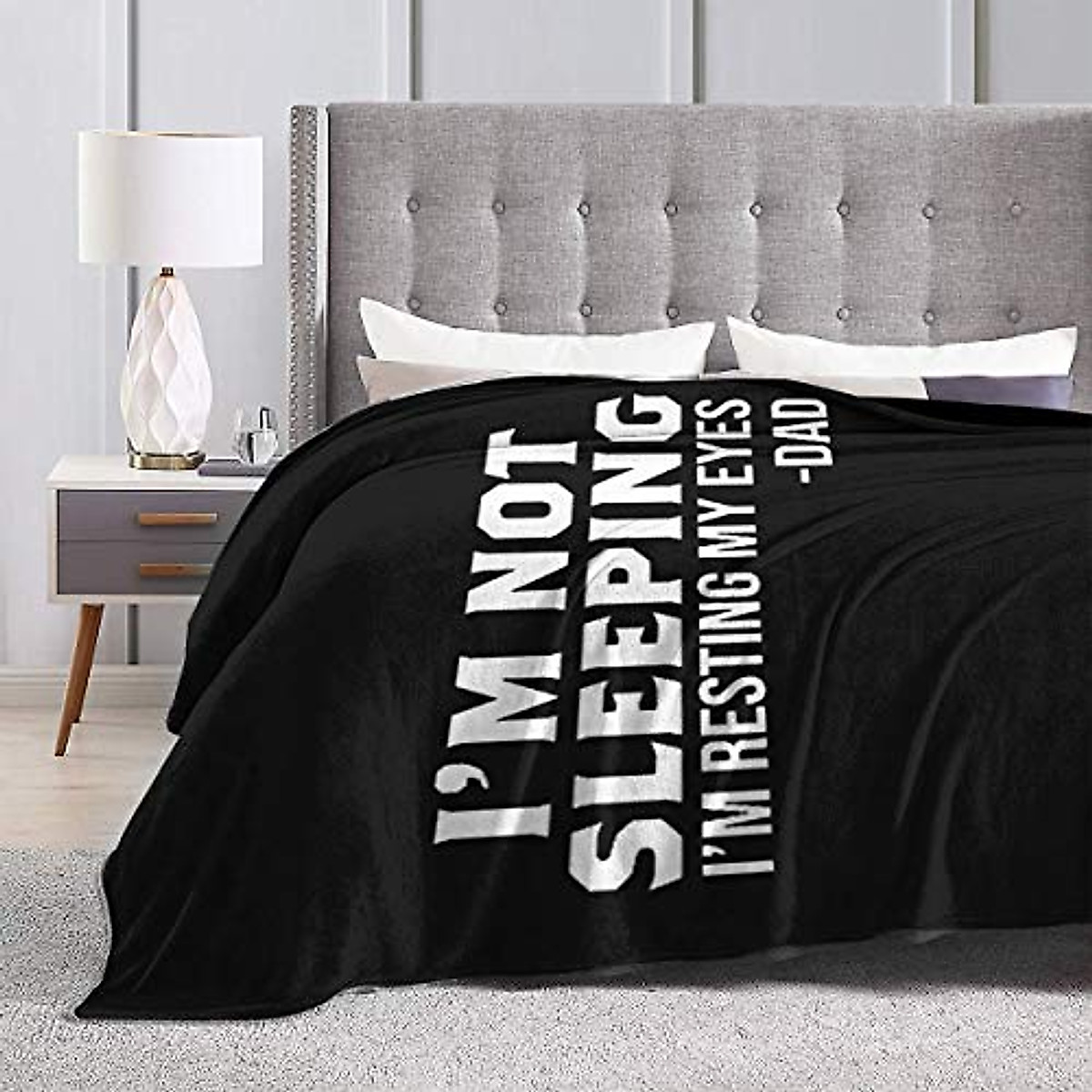 Im Not Sleeping Ultra-Soft Micro Fleece Blanket Anti-Pilling Flannel Sleep Comfort Sofa Blanket