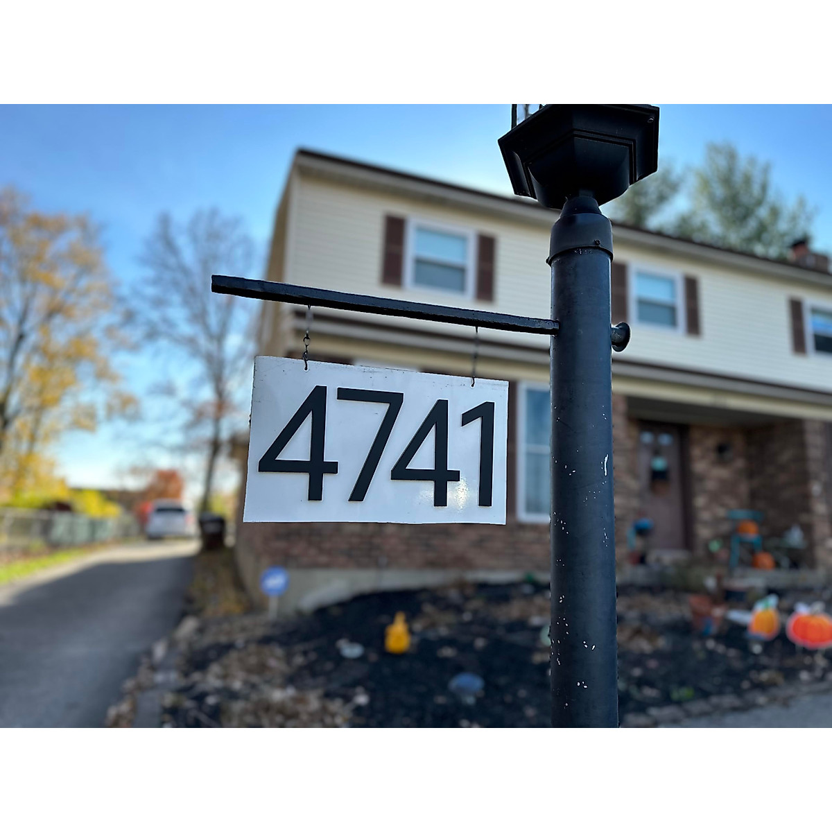 Mailbox Numbers Black - Adhesive House Numbers for Outside, 5 Inch Address Numbers for House Stick on for Apartment Door Farmhouse Mailbox Office Hotel, Frosted Matte Black Acrylic House Number 1