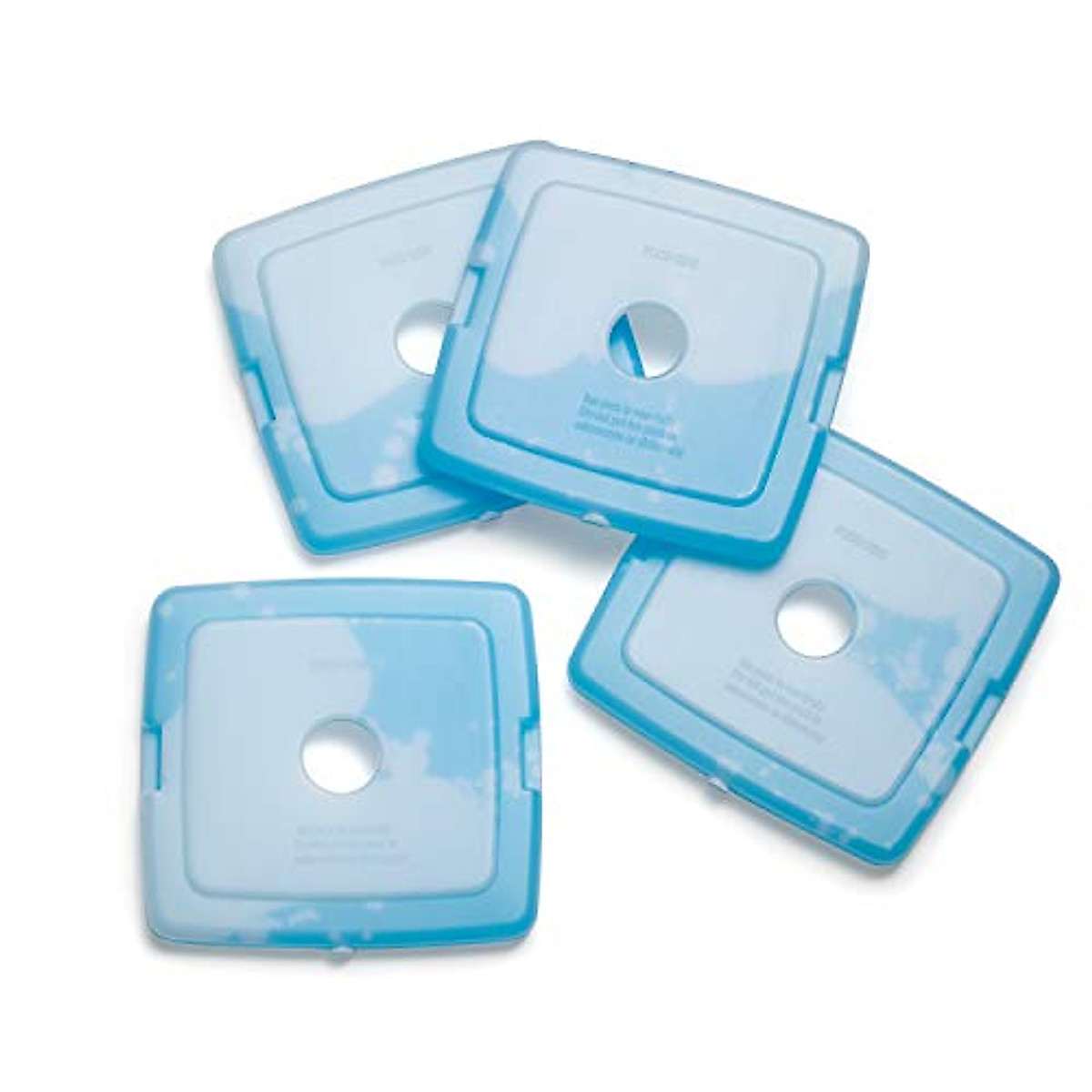 Carhartt Deluxe Dual Compartment Insulated Lunch Cooler Bag, Navy & Cool Coolers by Fit + Fresh, Reusable & Long-Lasting Slim Ice Packs, Perfect Addition To Your Lunch Box, Clear Blue, Pack of 4