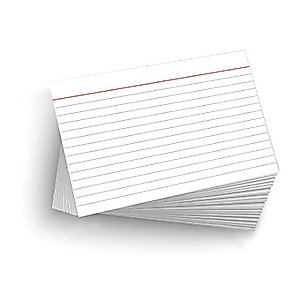 50 Blank 4"x6" Heavy Duty 14PT Ruled/Lined Postcards (Index Cards)