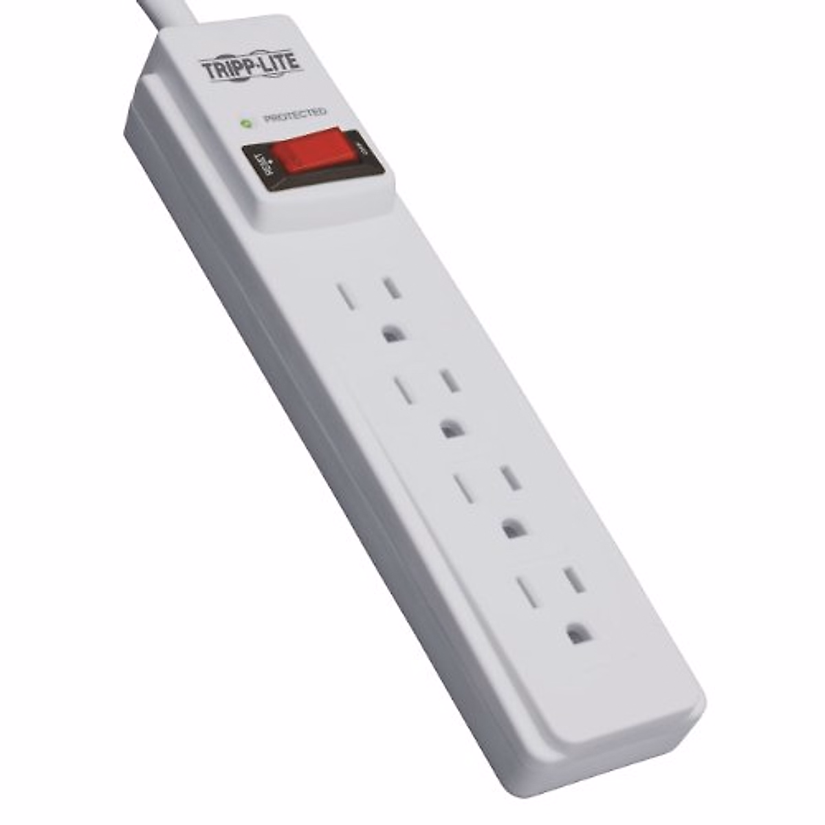 Tripp Lite 4 Outlet Surge Protector Power Strip, 4ft Cord, 1,000 Insurance (TLP404)