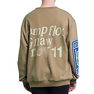 Cactus Pack Men's Graphic Hoodies Lucky Me I See Ghosts Pullover Hoodies Hip Hop Sweatshirt Khaki