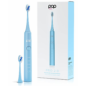 Pop Sonic Pro 2.0 Electric Toothbrush (Blue), Ultrasonic Toothbrush | 45,000 VPM | Electric Toothbrush for Adults & Kids, 4 Mode Electric Tooth Brush - Long-Lasting Dupont Nylon Bristles