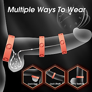 6 PCS Penis Ring Set, 6 Different Sizes Silicone Adult Cock Ring Sex Toy for Men - Cock Ring for Couple Game Pleasure with Soft Material for Enhancing Long Erection & Training
