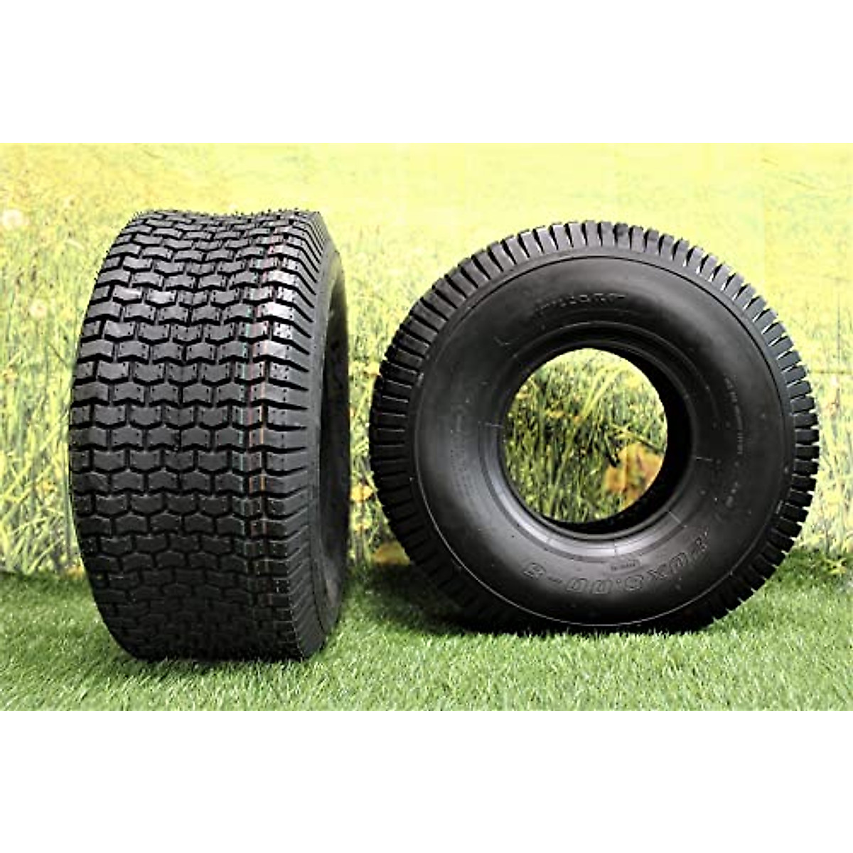 Set of Two 20x8.00-8 4 Ply Turf Tires for Lawn & Garden Mower 20x8-8