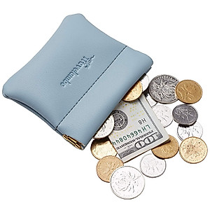 Travelambo Womens Multi Card Case Wallet & Leather Squeeze Coin Purse