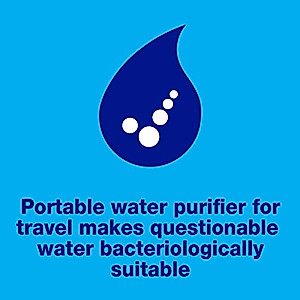 Potable Aqua Water Purification Tablets, Portable and Effective Water Purification Solution for Camping, Hiking, Emergencies, Natural Disasters and International Travel, Two 50ct Bottles, Blue