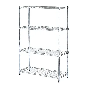 Alera ALESW843614SR Residential Wire Shelving Four-Shelf 36w x 14d x 54h Silver