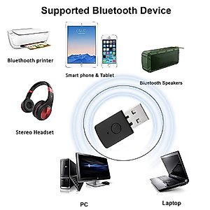 Mini Wireless USB Dongle Adapter, Bluetooth Dongle Receiver and Transmitters Connect to Any Bluetooth Audio Device Plug into for PS4 USB Slot for Desktop, Laptop, Notebook