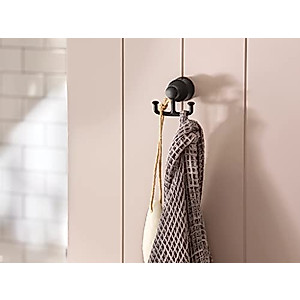 Moen YB2103BL Dartmoor Double Robe or Towel Hook, Matte Black