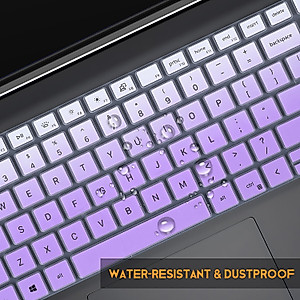 Keyboard Cover for 2024 2023 15.6 Dell Inspiron 15 3510 3511 3515 3520 3525 3530 3535 5510 5515 5518 15.6 / Vostro 15 3510 3520 5510 5515 15.6" / Latitude 3520 15.6 Laptop Skin -Ombre Purple