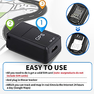 GPS Tracker for Vehicles,No Subscription,Free App for Cars,Tracker Device for Vehicles,Unlimited Distance US,Small Portable Real time Mini Magnetic for Cars, Kids, Elderly, Wallet, Luggage