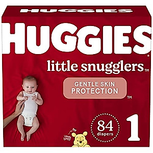 Baby Diapers Size 1 (8-14 lbs), 84ct, Huggies Little Snugglers Newborn Diapers