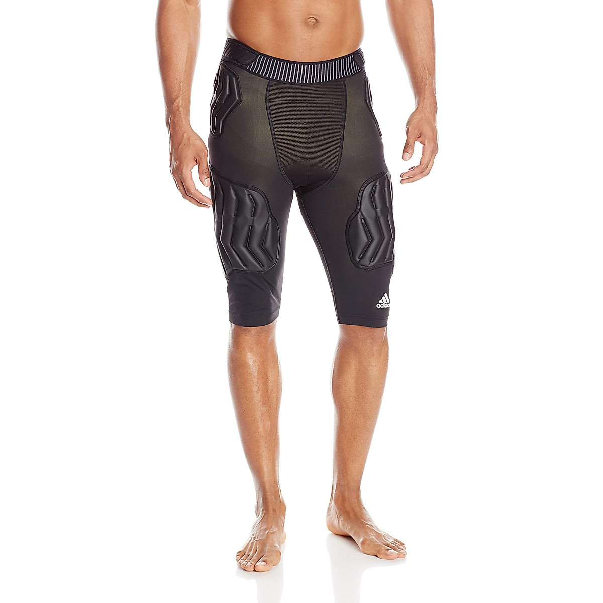 adidas Men's Basketball Padded Techfit Shorts, Black, X-Large Tall