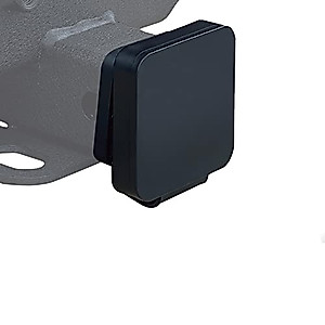 EYOUHZ Trailer Hitch Cover for 2 Inch Universal Receiver Compatible with Pickups Trucks SUVs MPVs Vans Sedans Cars, Tow Tube Plug Rubber Cap 2 Pack（Black